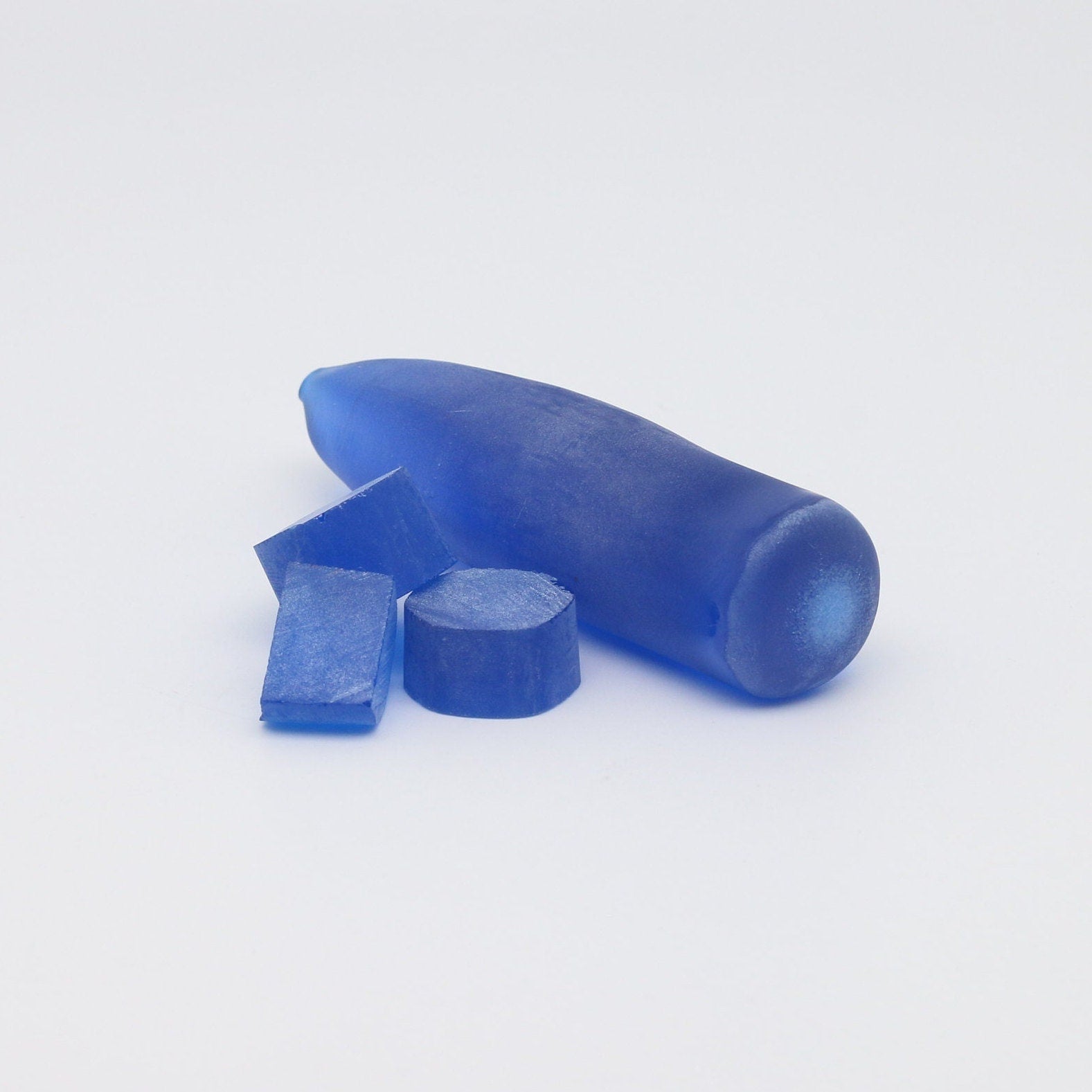 Cobalt Blue #114-Djeva Lab Created Spinel Faceting Rough for Gem Cutti ...